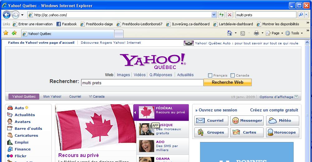 Yahoo Québec est fédéraliste… Par David Grégoire, Monsieur eCommerce